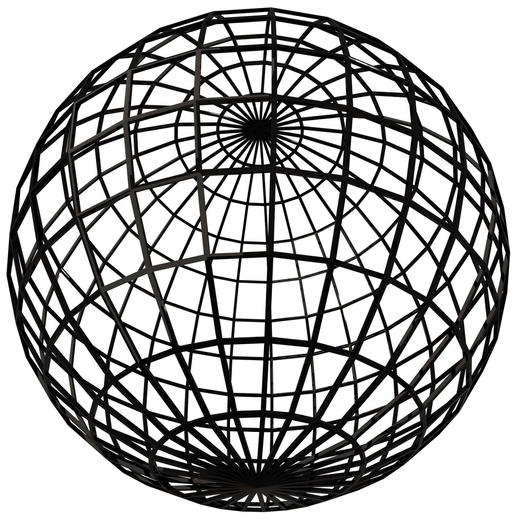 3D Model Wireframe Sphere 001 - TurboSquid 1914273
