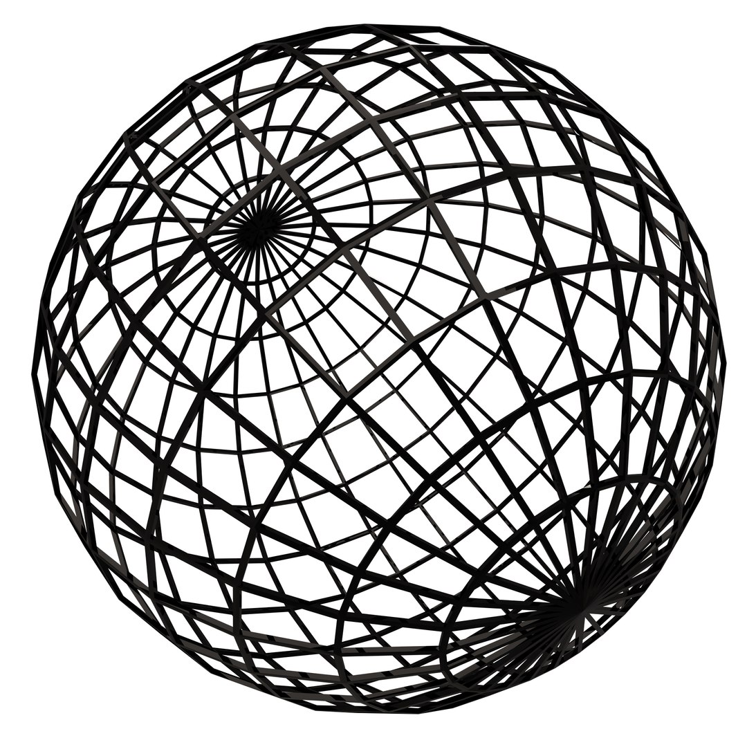 3D Model Wireframe Sphere 001 - TurboSquid 1914273