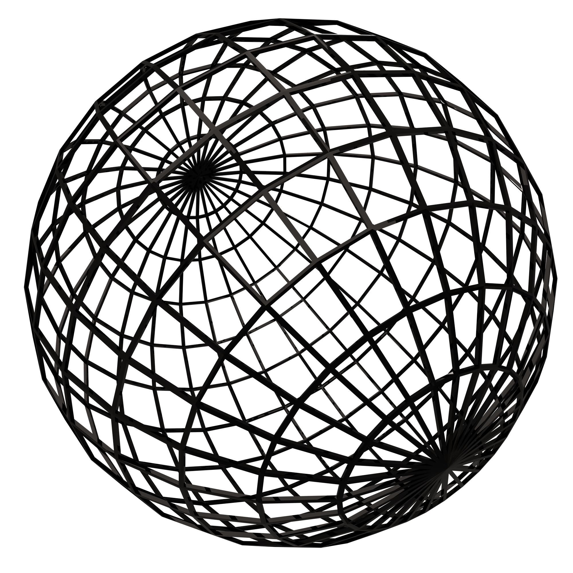 3D model Wireframe Sphere 001 - TurboSquid 1914273