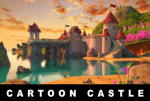 3D cartoon castle - TurboSquid 1214492