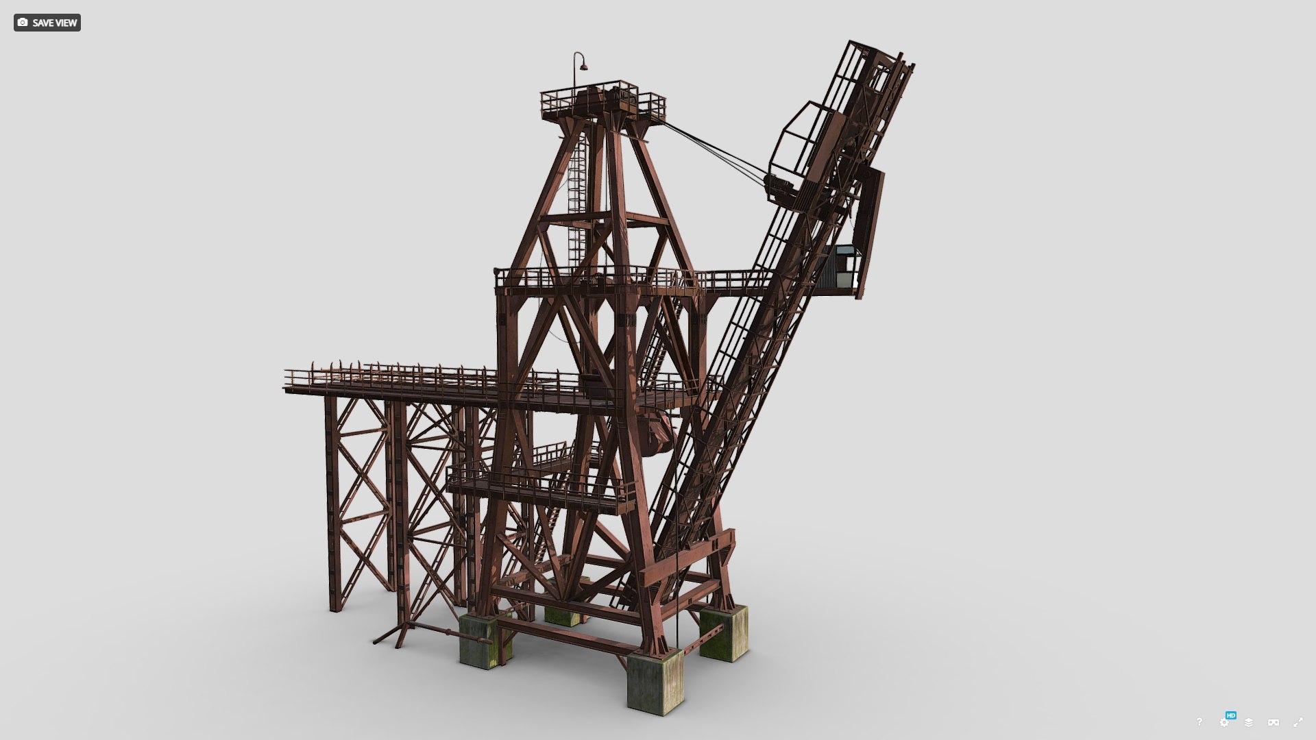 3D Old Crane - TurboSquid 2000551