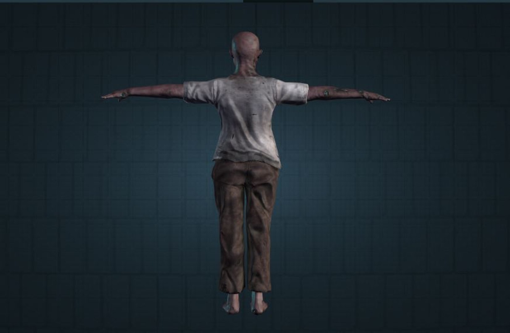 3d Obj Female Zombie