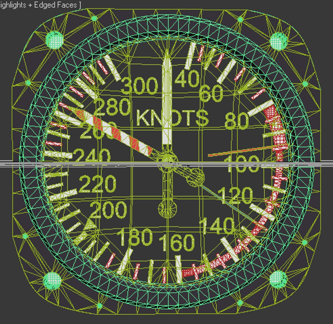 Air Craft Speed Knots 3d Model