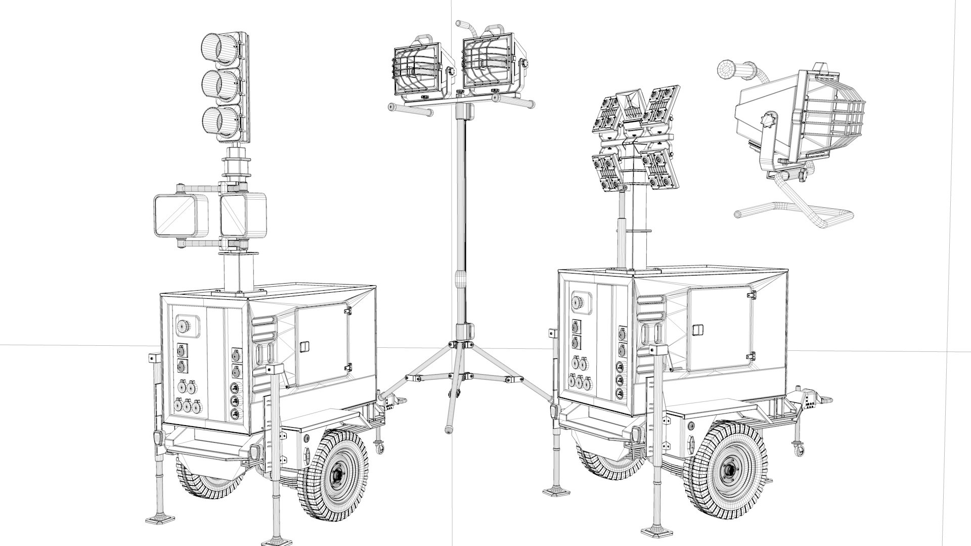 Construction Mobile Light collection 3D model - TurboSquid 2035585
