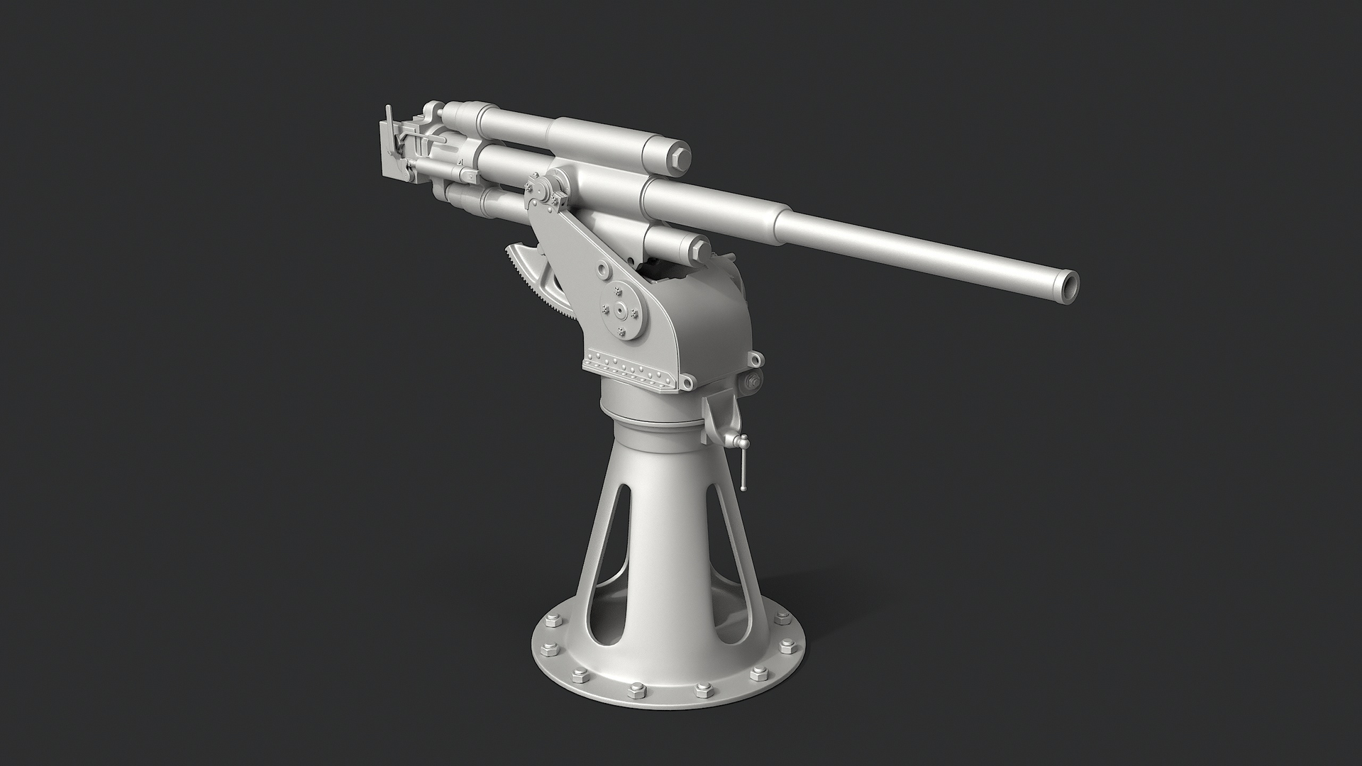 3D 21-K 45mm Soviet Naval Gun Model - TurboSquid 2427996