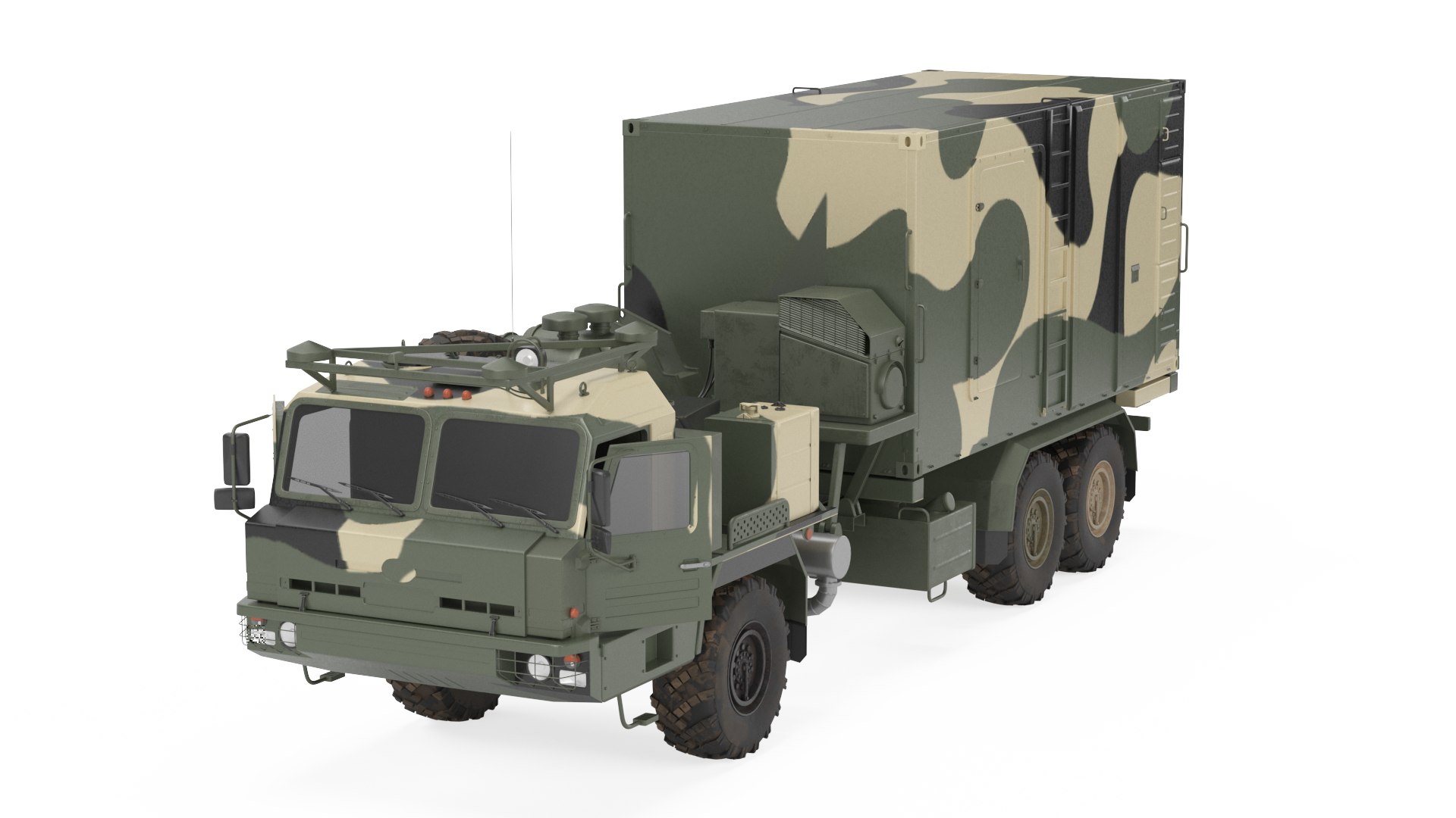 3D Model Command And Control Vehicle 50K6 Vityaz Camo - TurboSquid 2110161