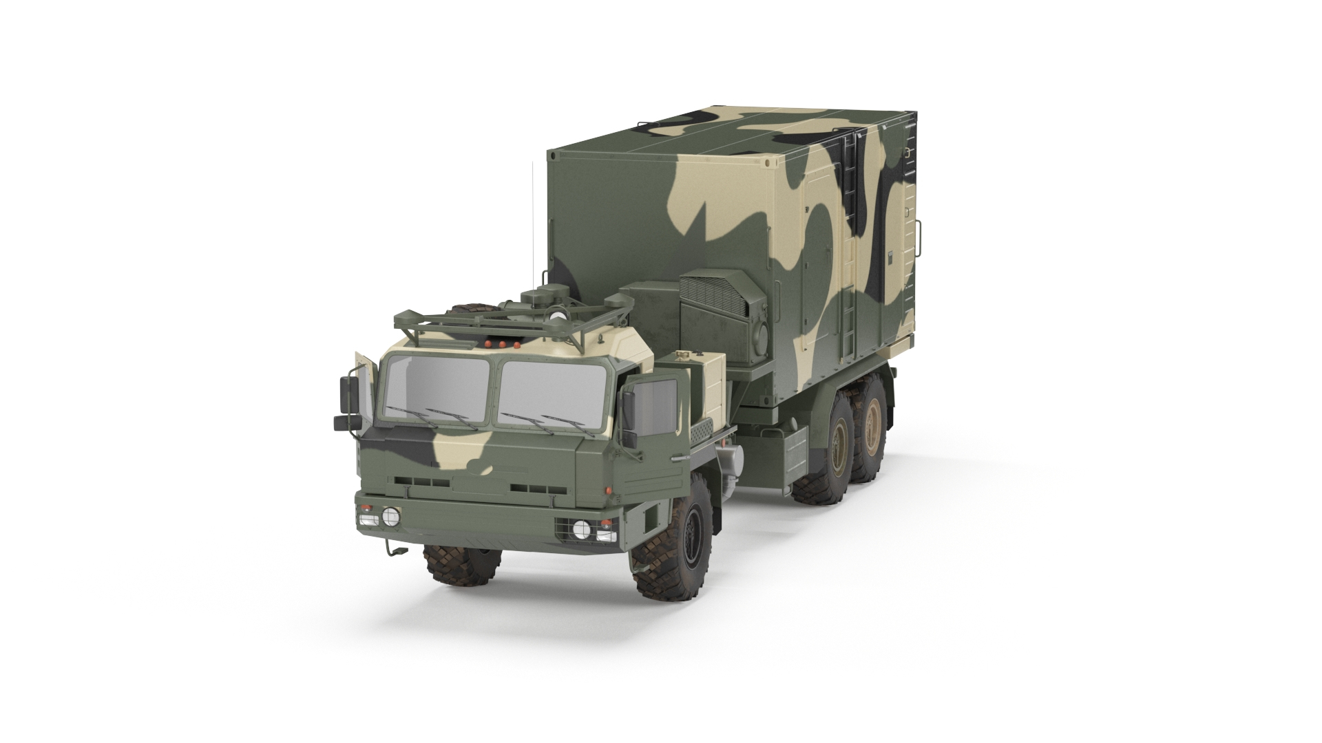 3D Model Command And Control Vehicle 50K6 Vityaz Camo - TurboSquid 2110161