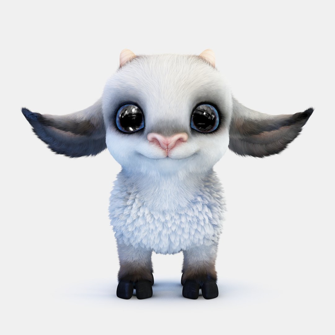 3d Cute Cartoon Sheep Model