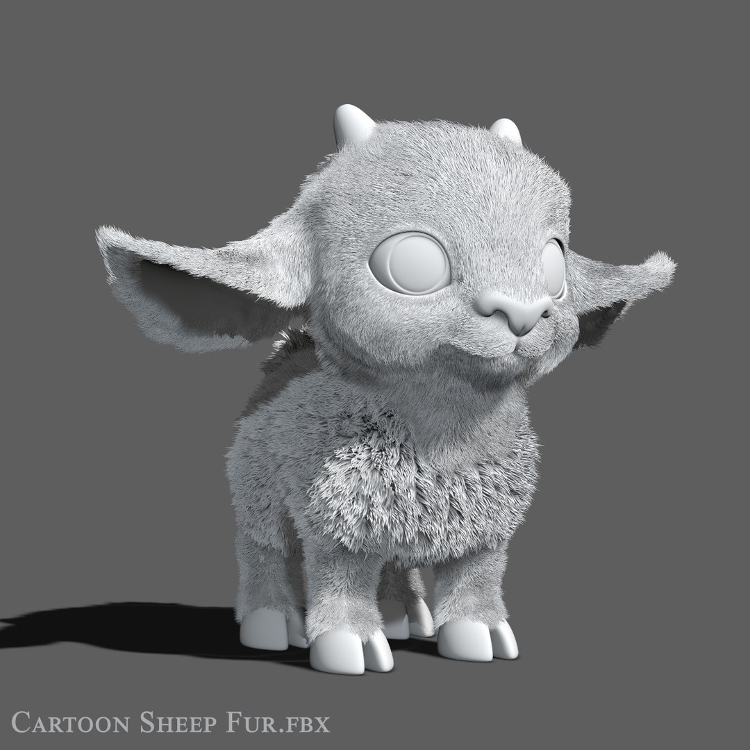 3d cute cartoon sheep model
