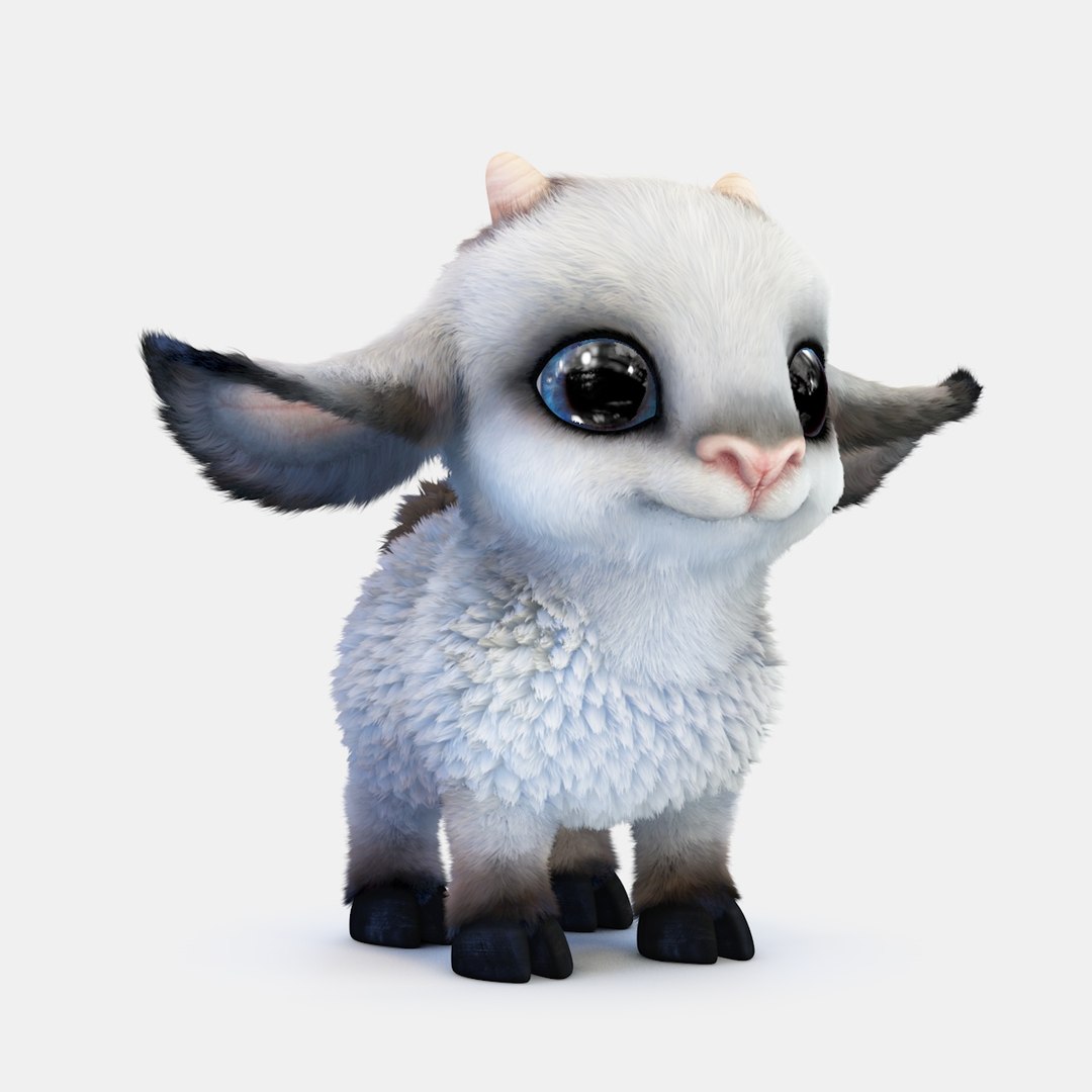 3d cute cartoon sheep model
