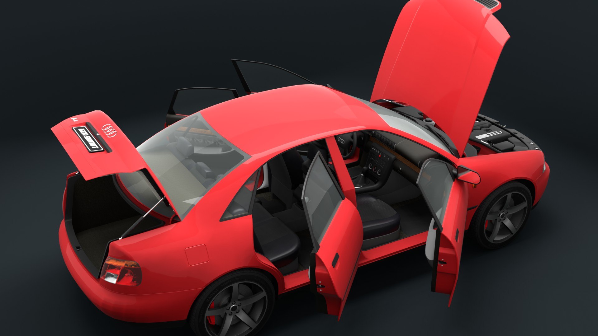 Audi A 4 1996 B5 3D Model - TurboSquid 2083581