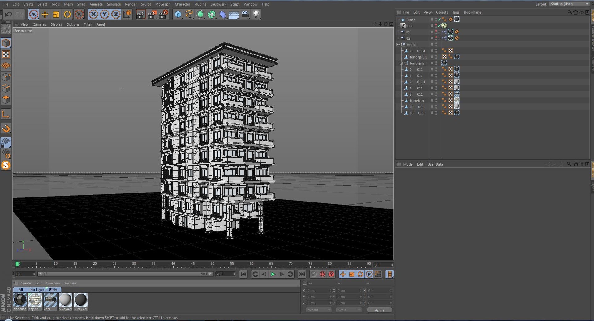 3d Fbx Classic Apartment Building