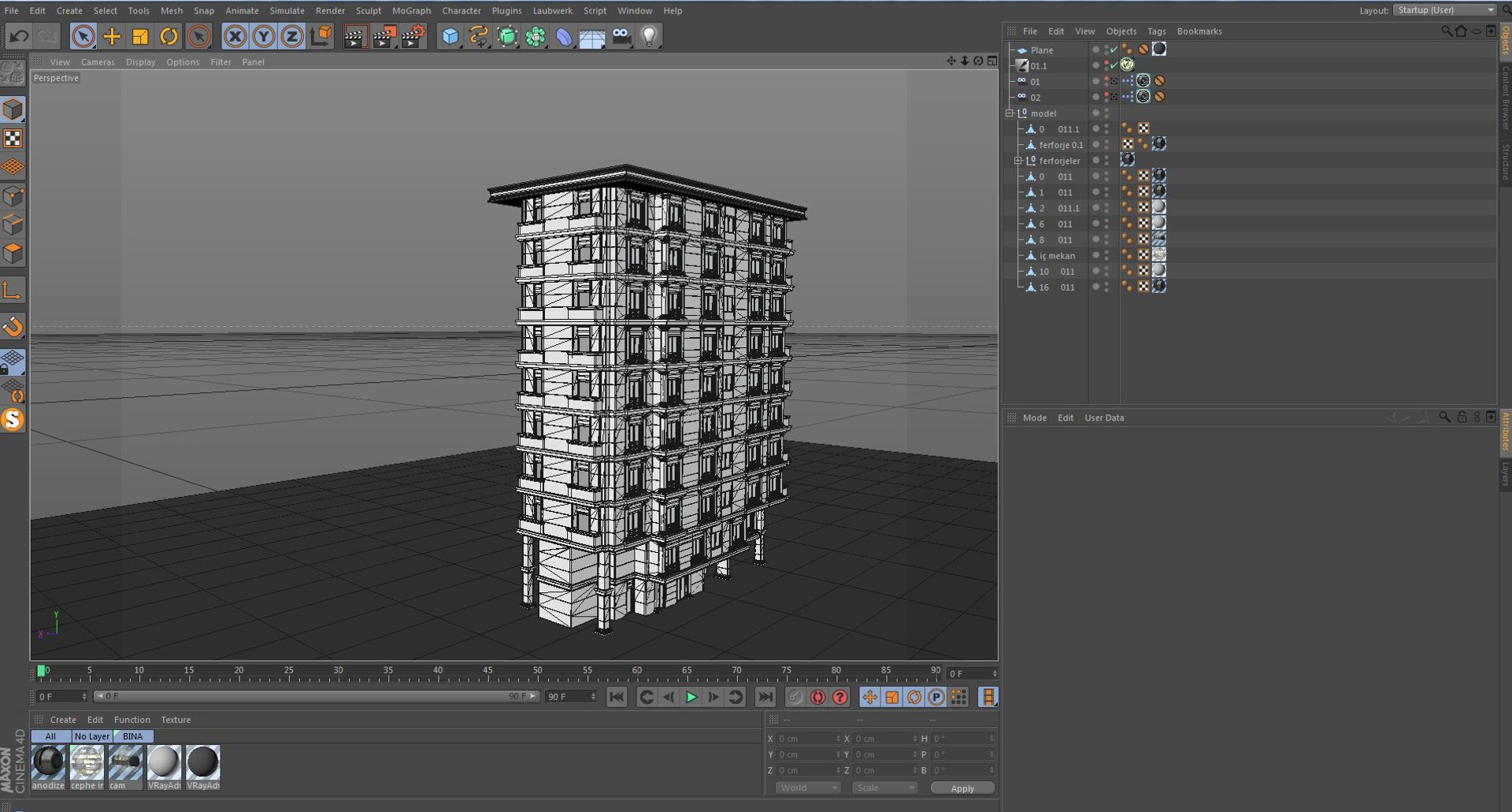 3d Fbx Classic Apartment Building