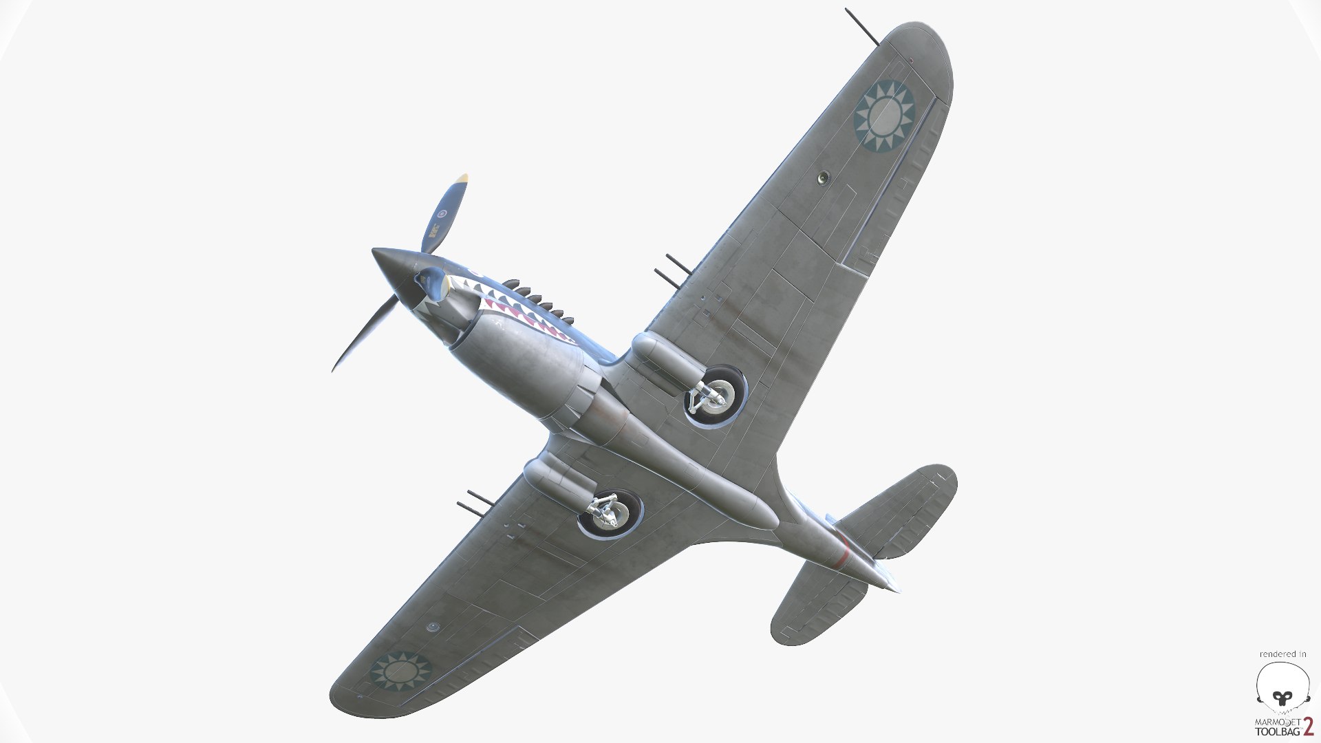 aircraft pbr p-40 usa 3d 3ds