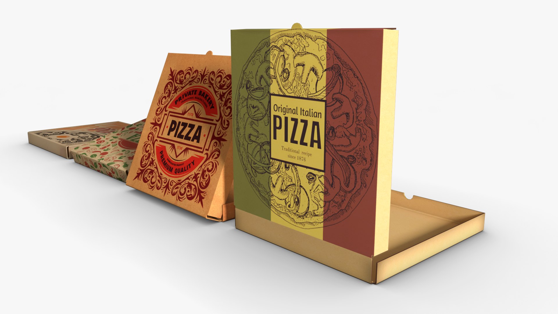 3D Pizza Box - TurboSquid 2061742