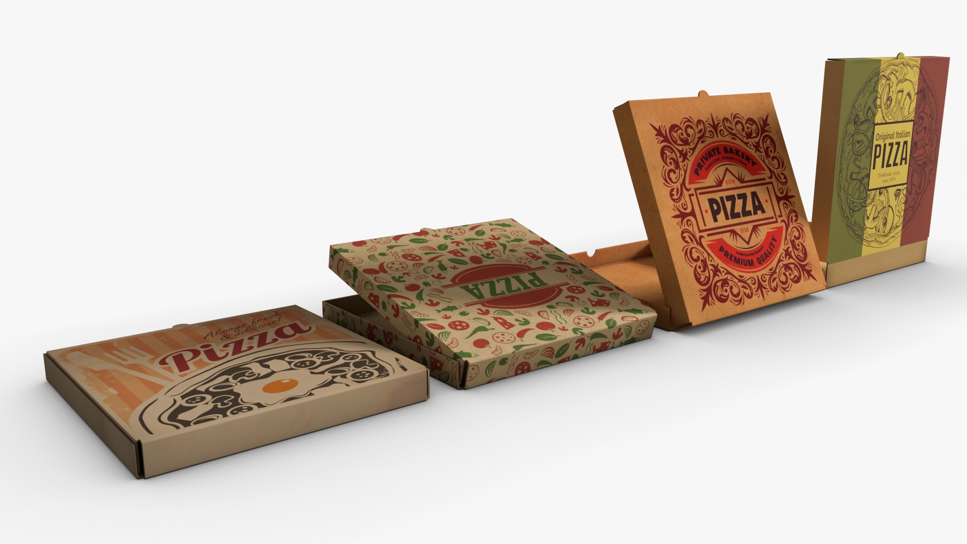 3D Pizza Box - TurboSquid 2061742