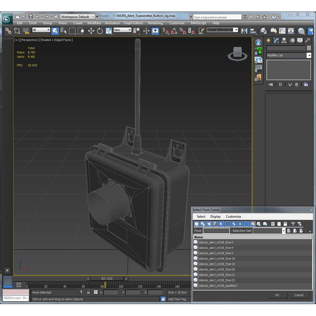 3d Model Murs Alert Transmitter Button