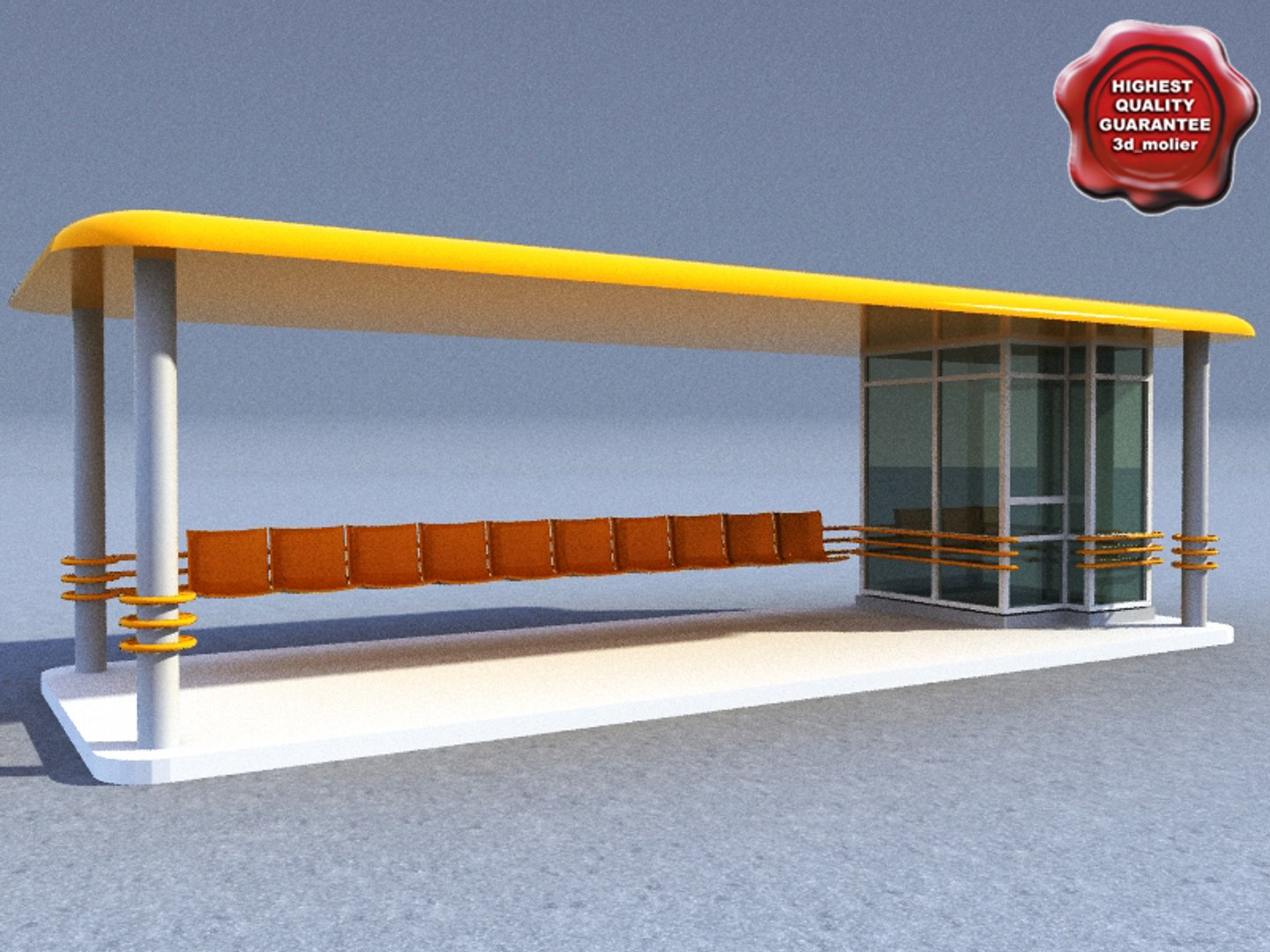 Bus Stop V2 3d 3ds