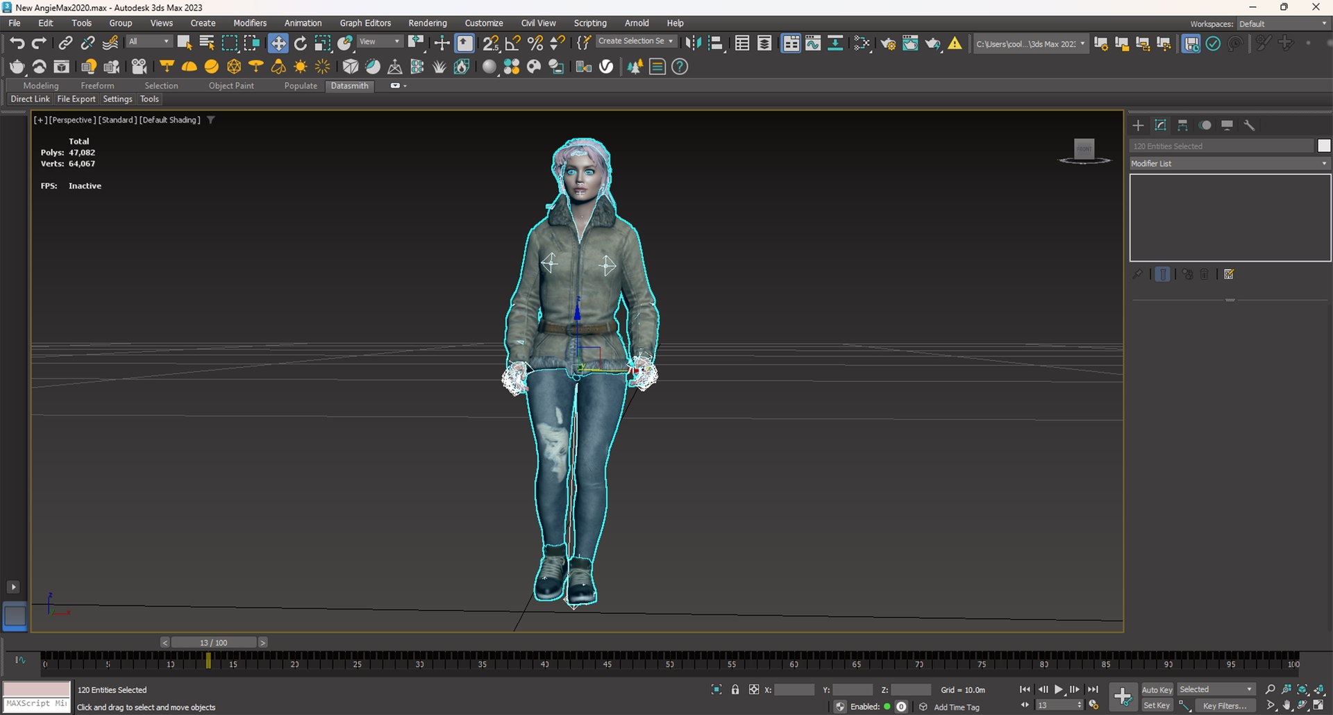 3D New Angie 3D Rigged Model Ready For Animation 3D Model Model ...