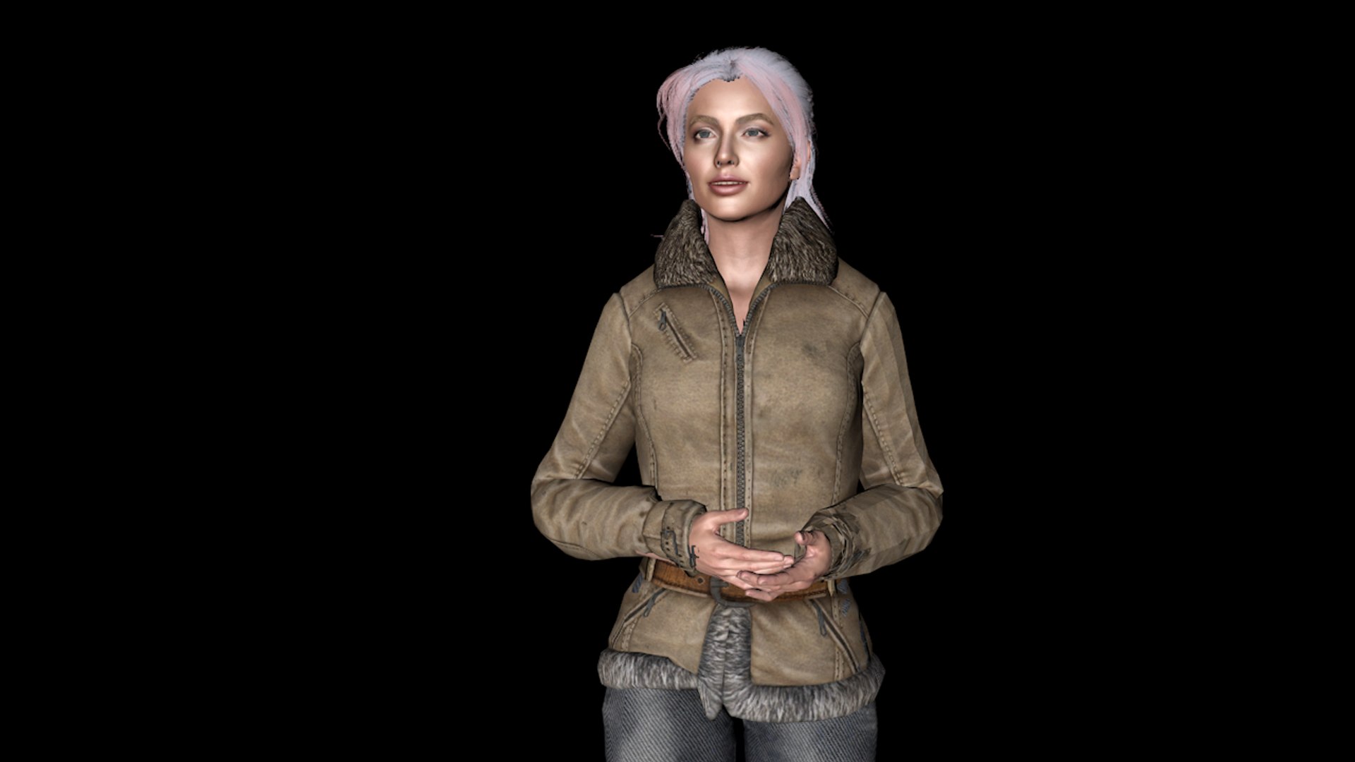 3D New Angie 3D Rigged Model Ready For Animation 3D Model Model ...
