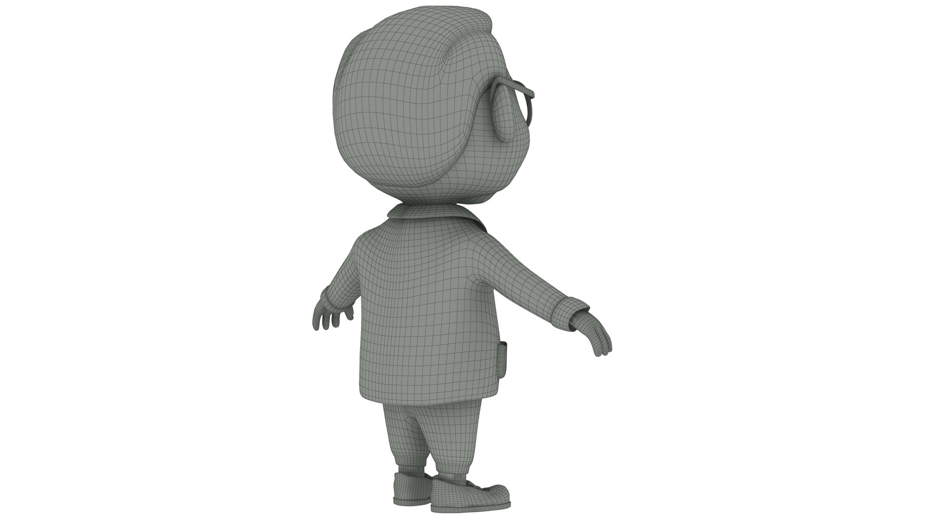 3D Cartoon Old Man - TurboSquid 2215707