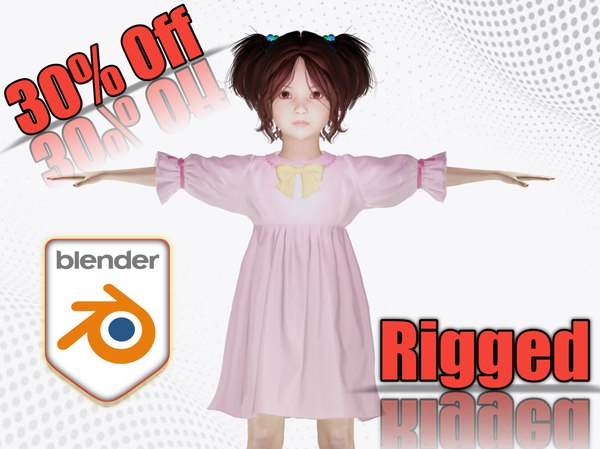 Baby Girl Blender Models for Download | TurboSquid