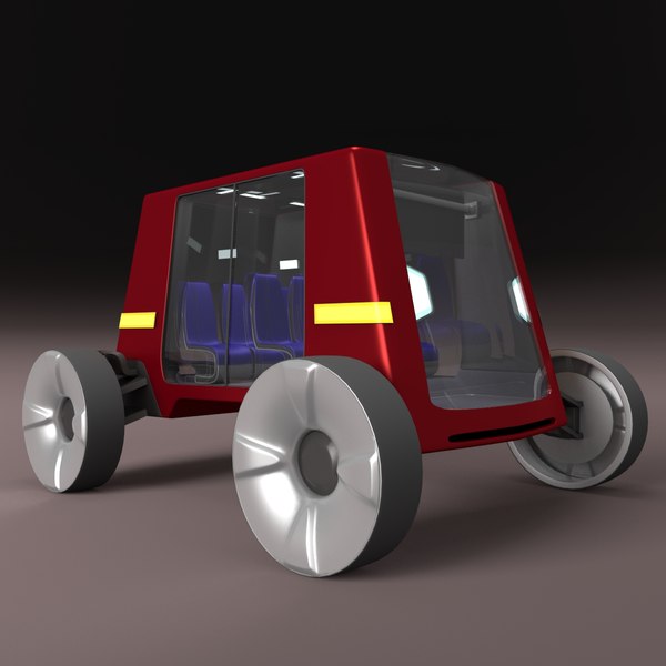 autonomous bus interior 3d model