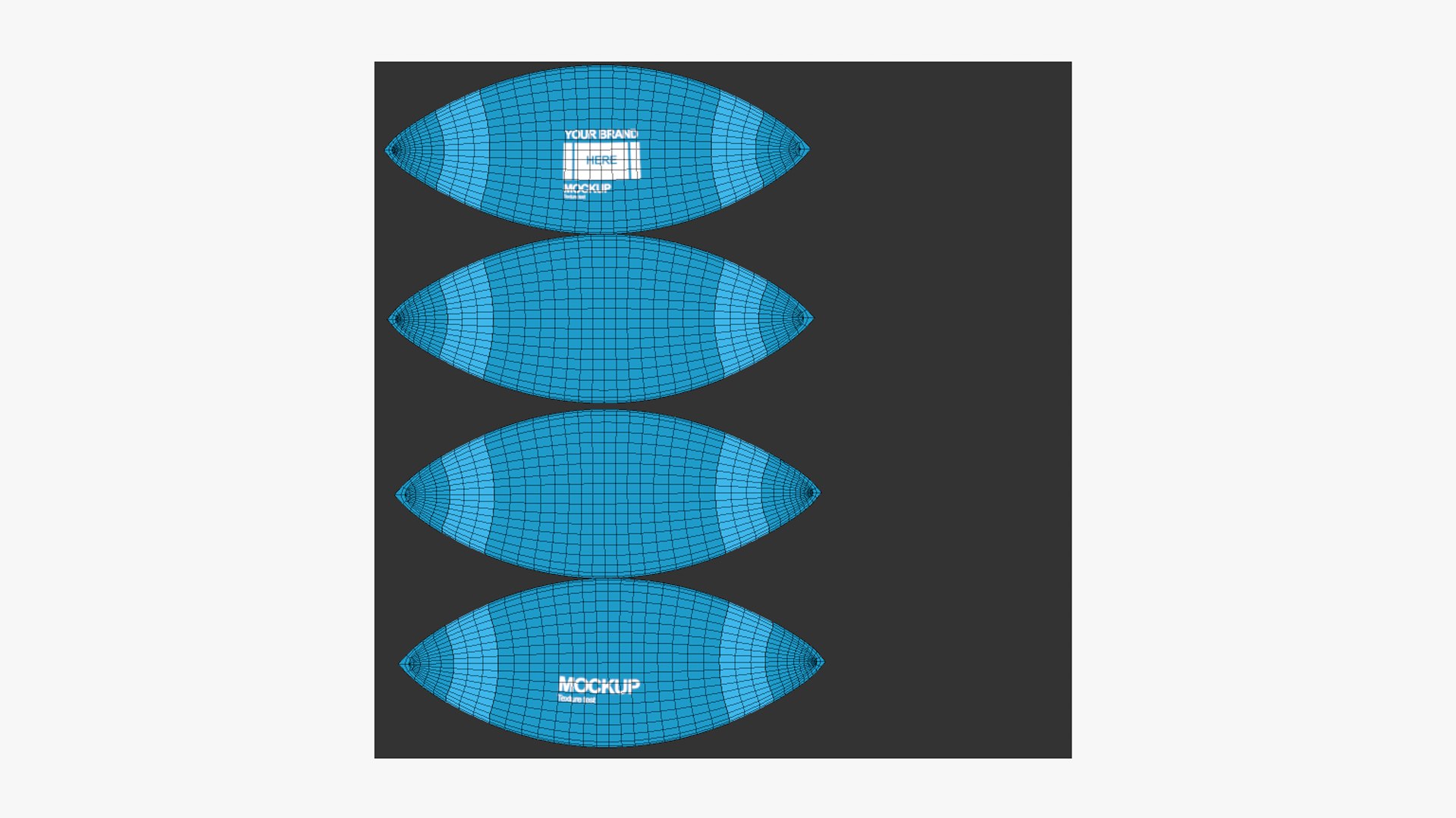 Rugby Ball - Blank Mock Up Basic Template 3D Model - TurboSquid 2112502