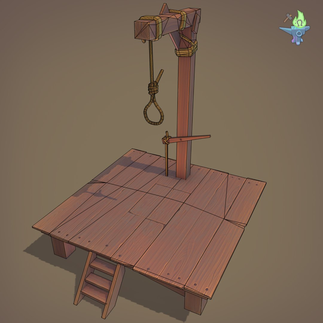 3D medieval gallows model - TurboSquid 1347450