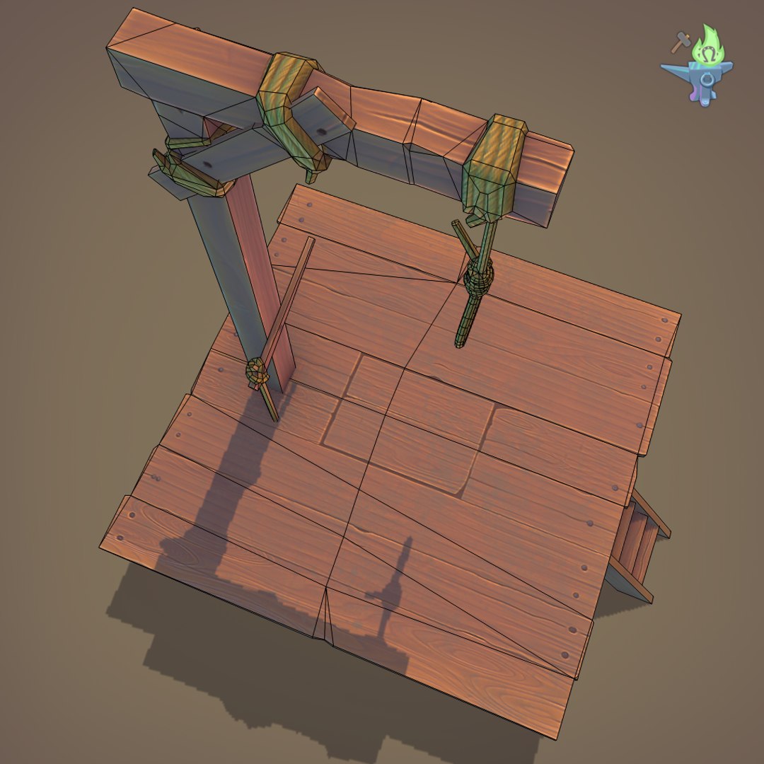 3D medieval gallows model - TurboSquid 1347450