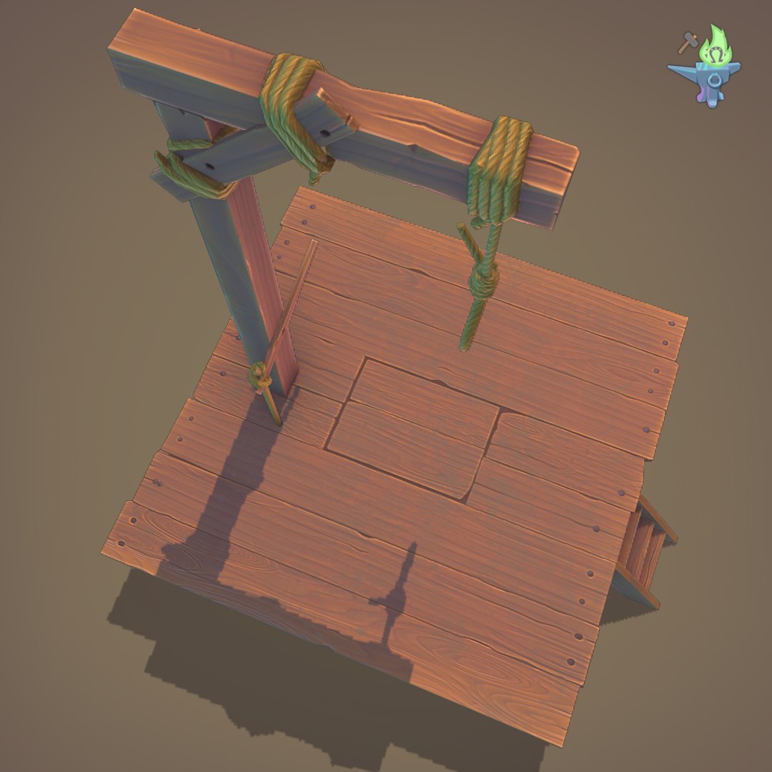 3D medieval gallows model - TurboSquid 1347450