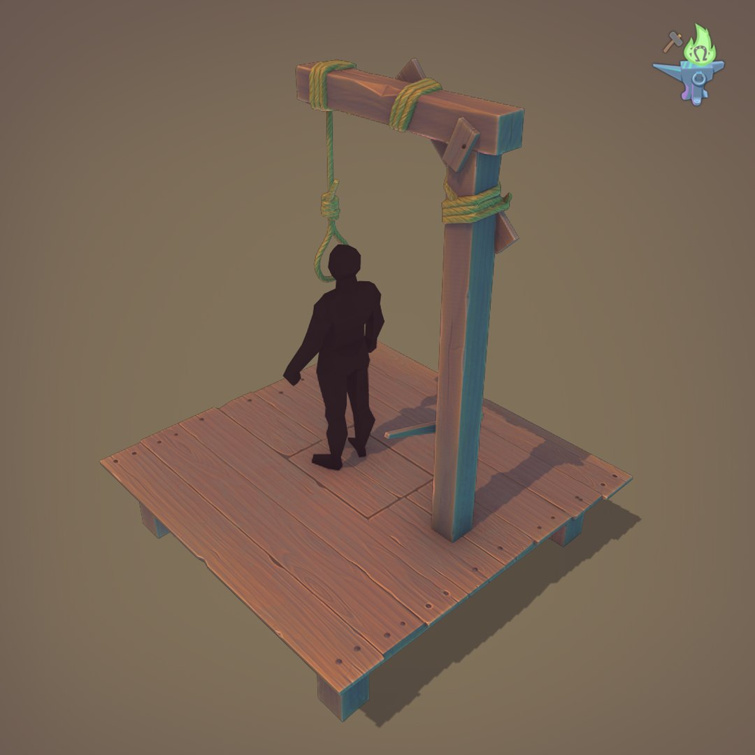 3D medieval gallows model - TurboSquid 1347450