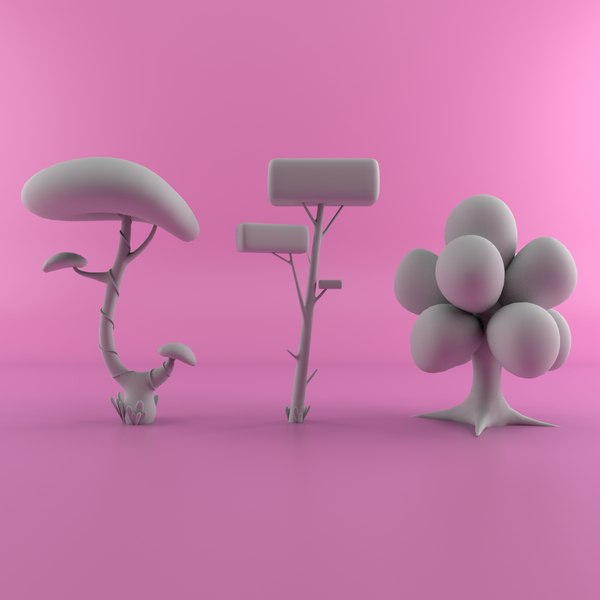3d c4d toon tree