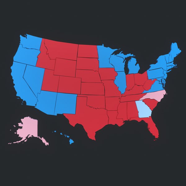 Modeled maps election 2020 3D model - TurboSquid 1646126