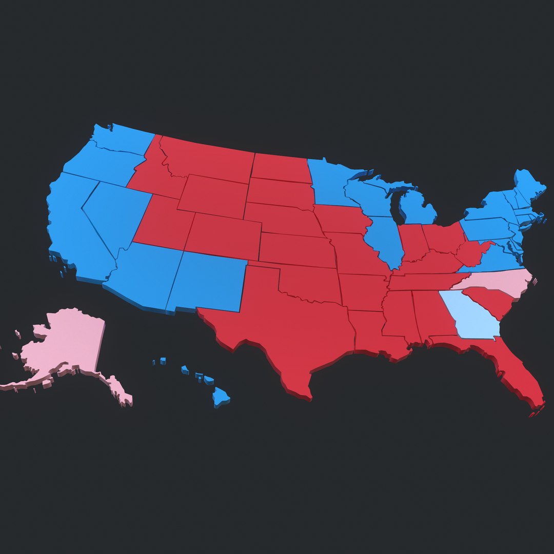 3D Maps Election 2020 - TurboSquid 1646121