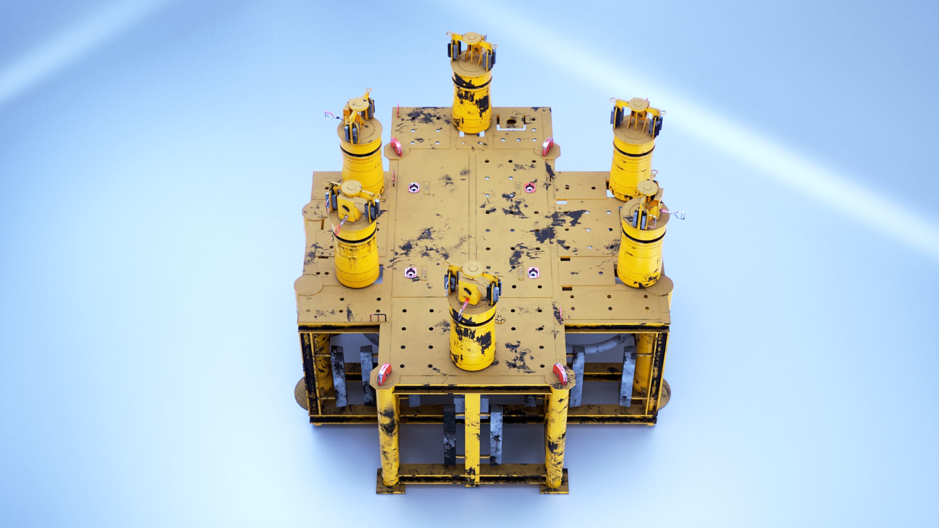 3D Generic Subsea 6 Hub Manifold Structure Used Model - TurboSquid 2270930