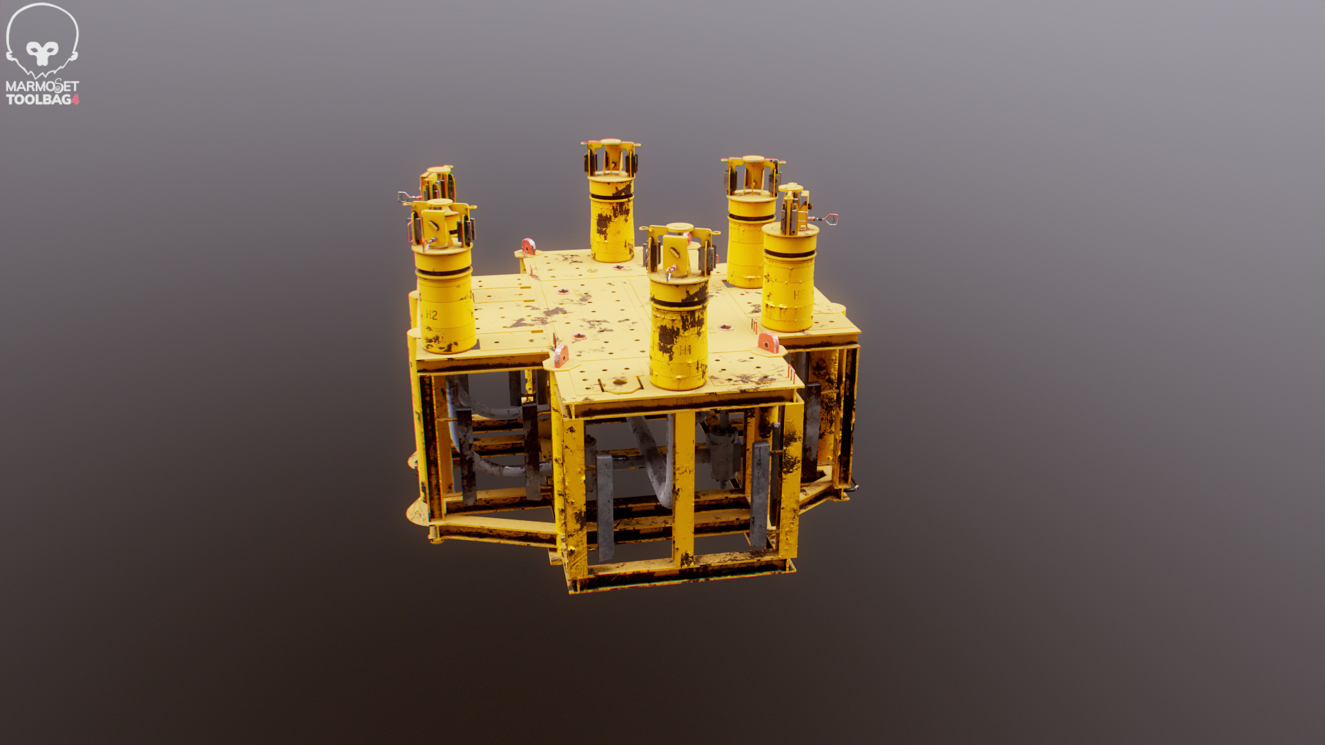 3d Generic Subsea 6 Hub Manifold Structure Used Model Turbosquid 2270930