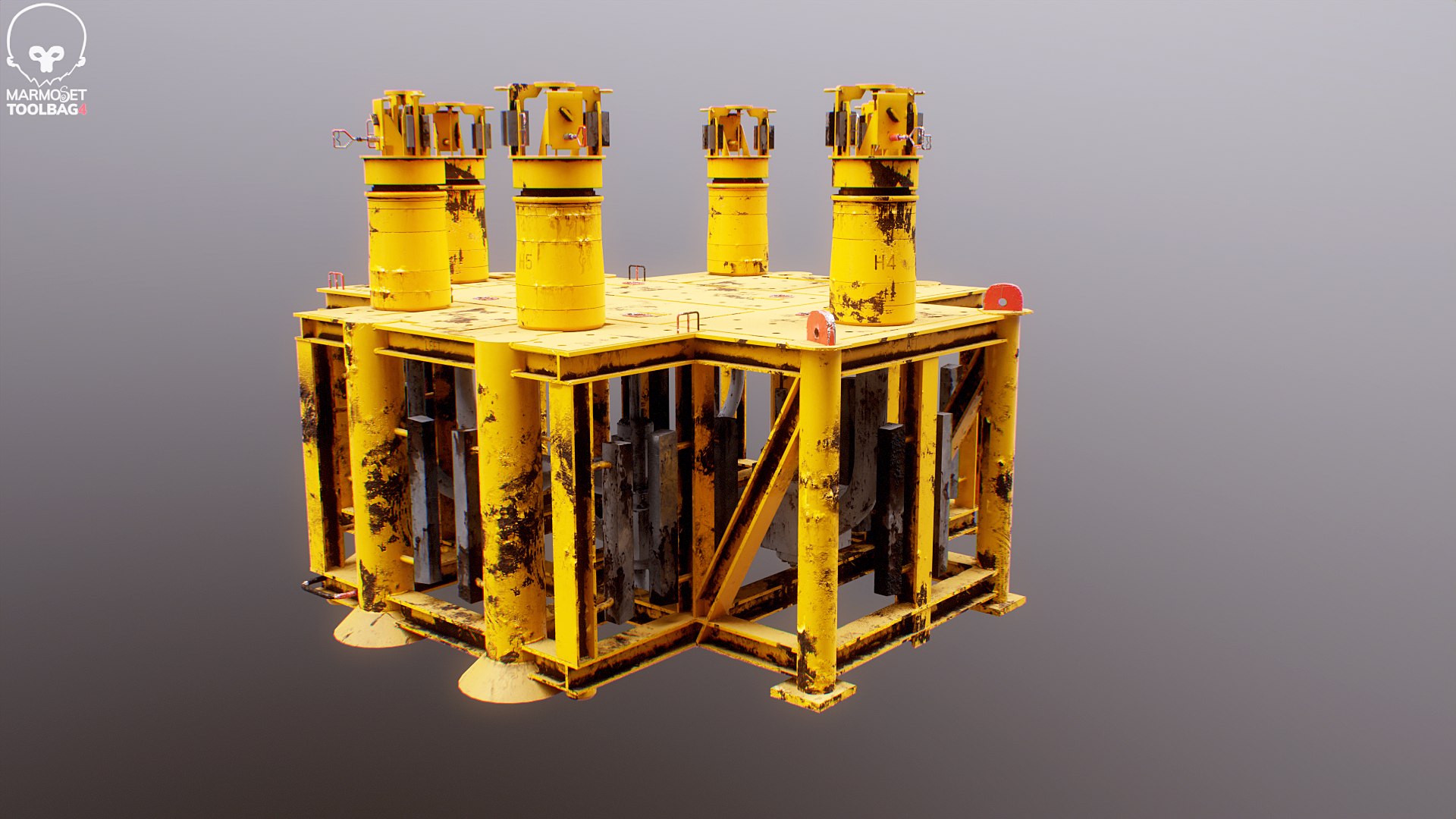 3D Generic Subsea 6 Hub Manifold Structure Used Model - TurboSquid 2270930