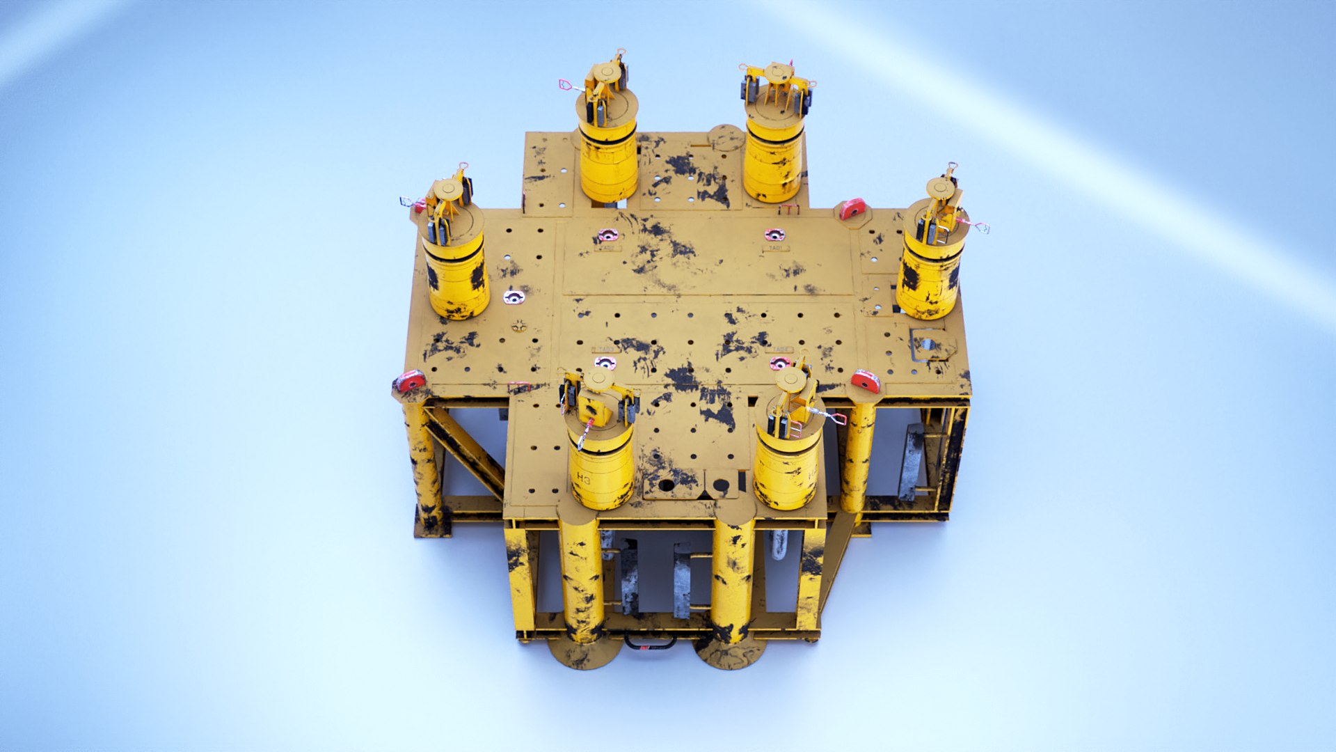 3D Generic Subsea 6 Hub Manifold Structure Used Model - TurboSquid 2270930