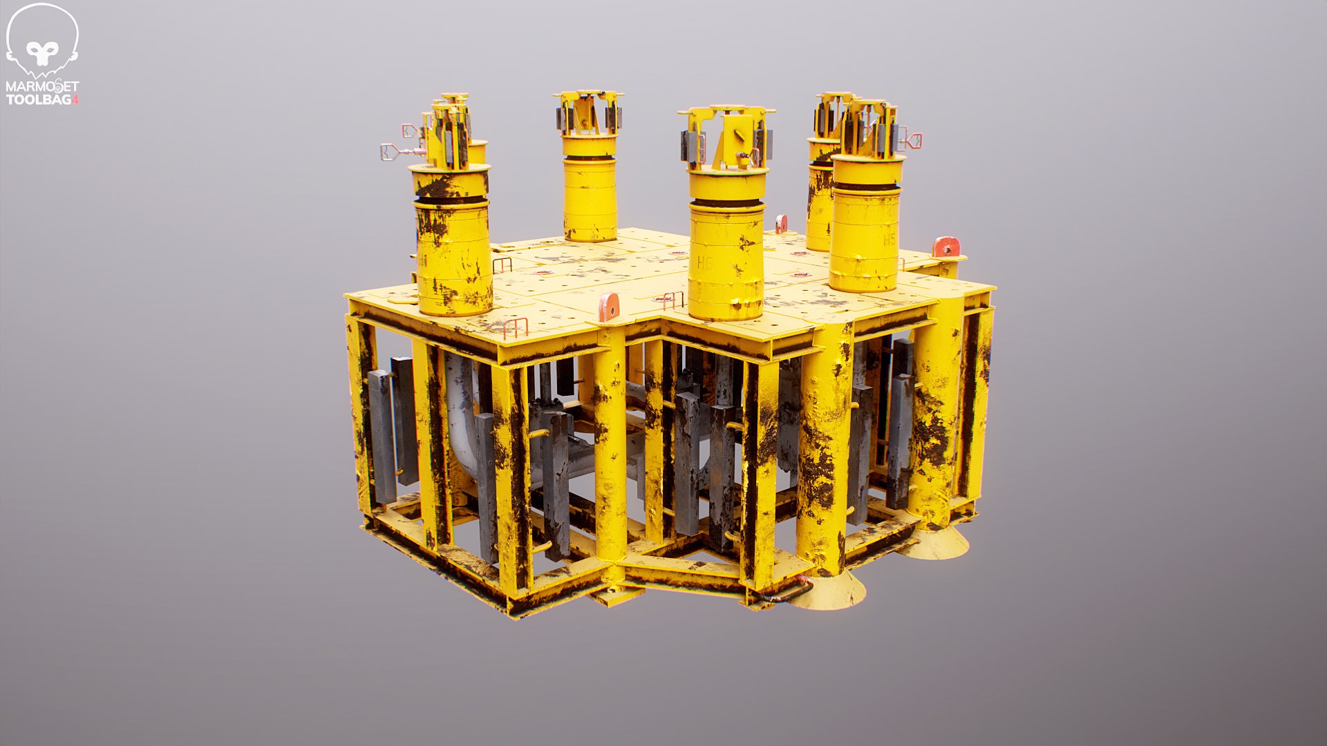 3D Generic Subsea 6 Hub Manifold Structure Used Model - TurboSquid 2270930