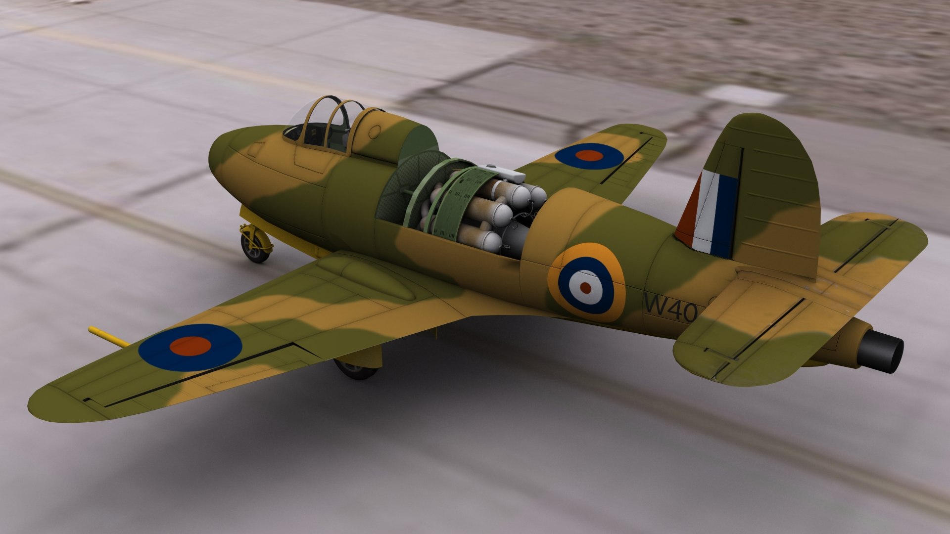 Gloster E28-39 Pioneer Jet Prototype Camo Type 1 3D Model - TurboSquid ...