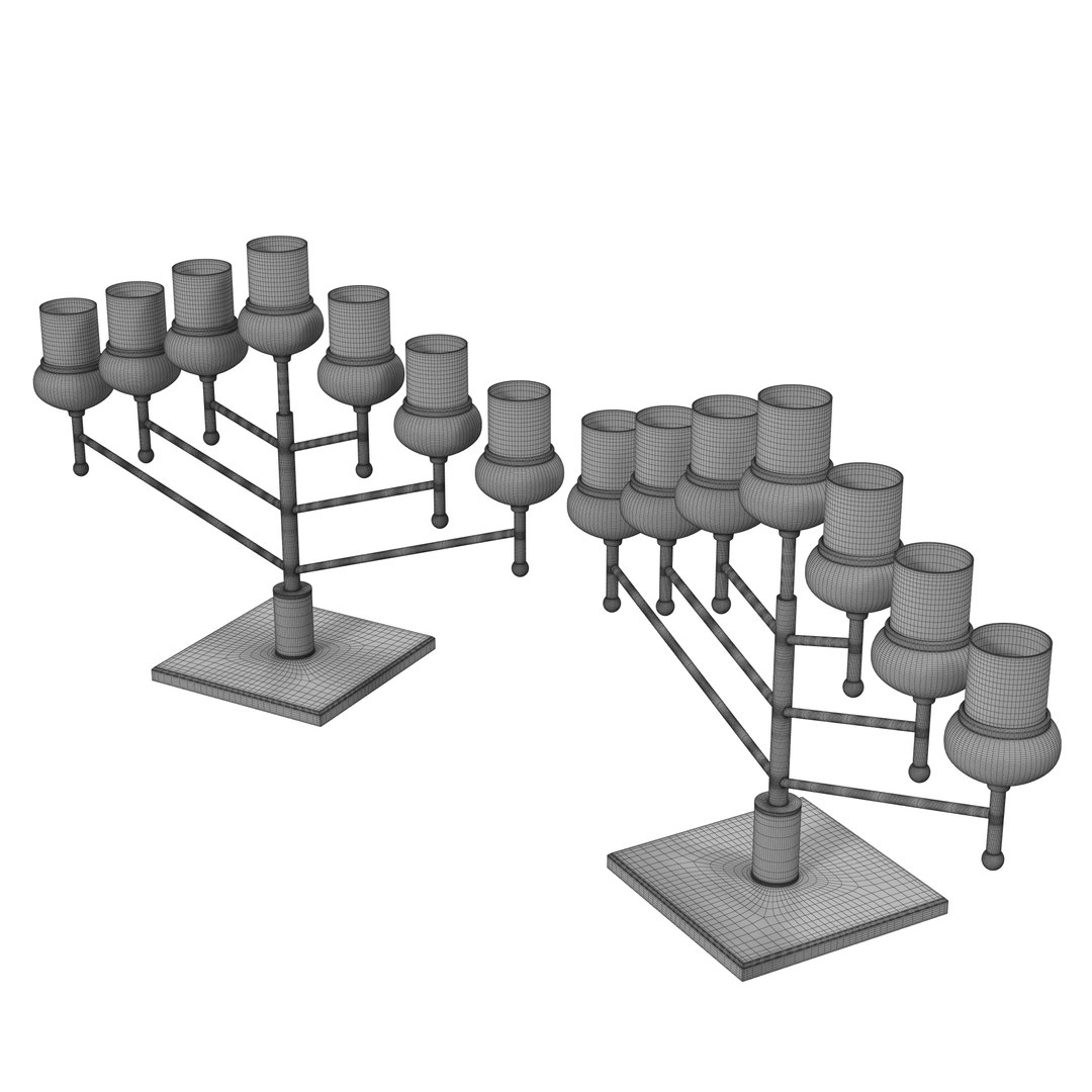 3d Menorah Model