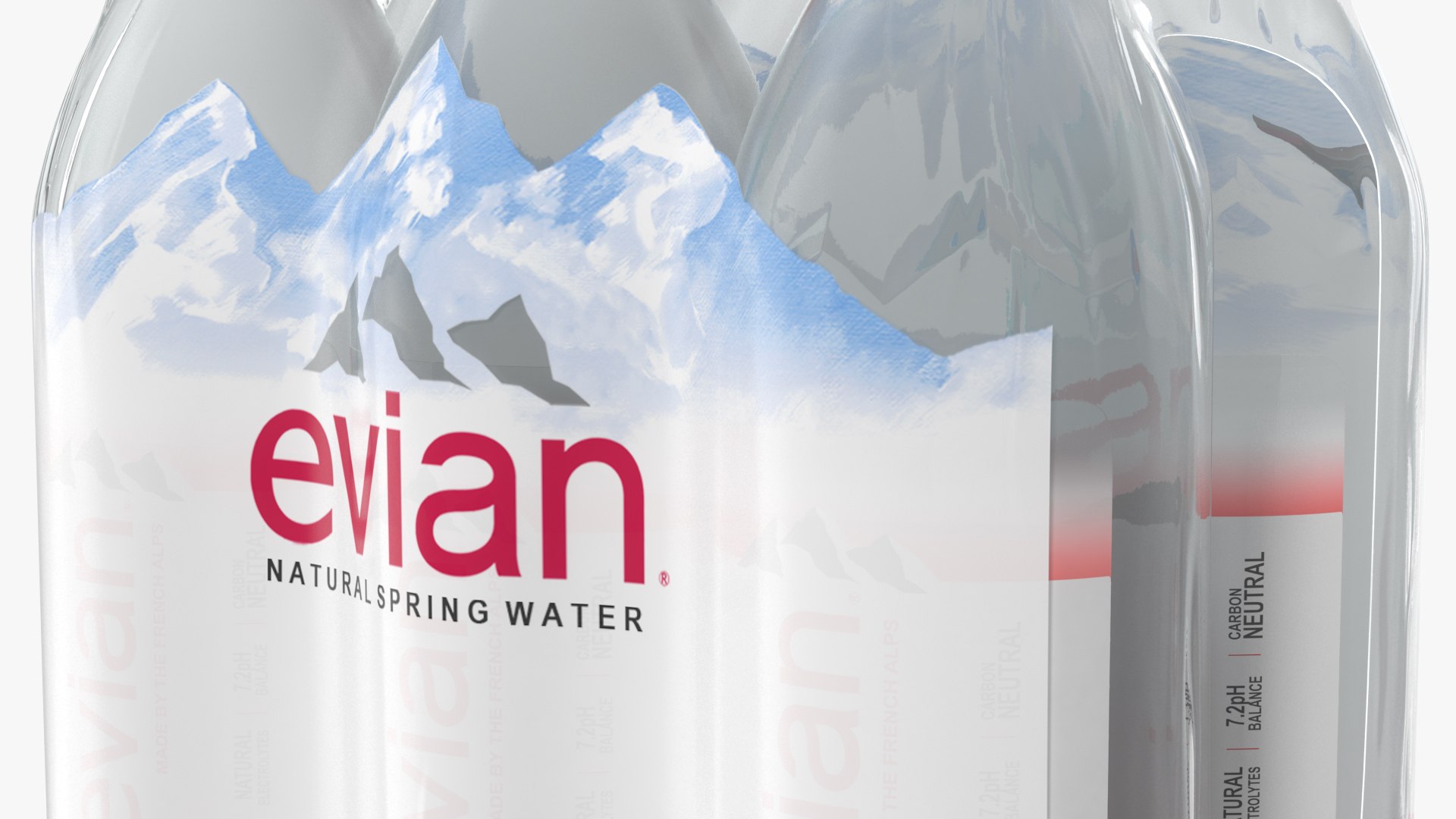 Evian mineral water 750ml 3D model - TurboSquid 1687868