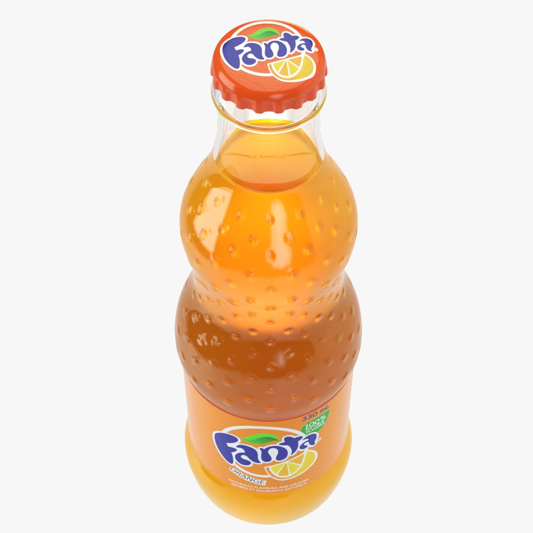3D Fanta Drink Bottle Model - TurboSquid 1272516