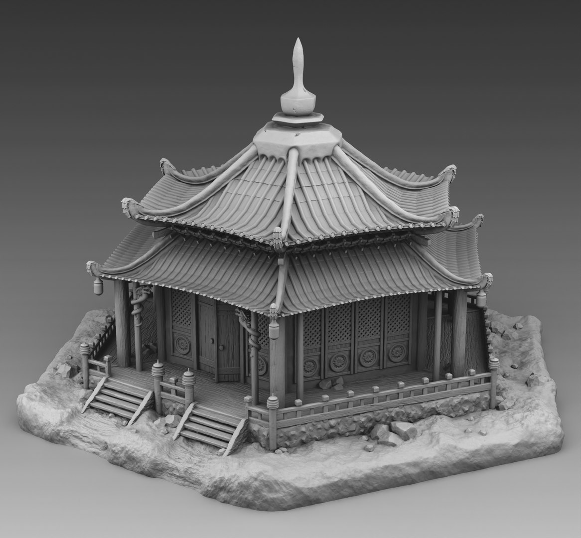 Chinese Round House 3D Model - TurboSquid 1948038