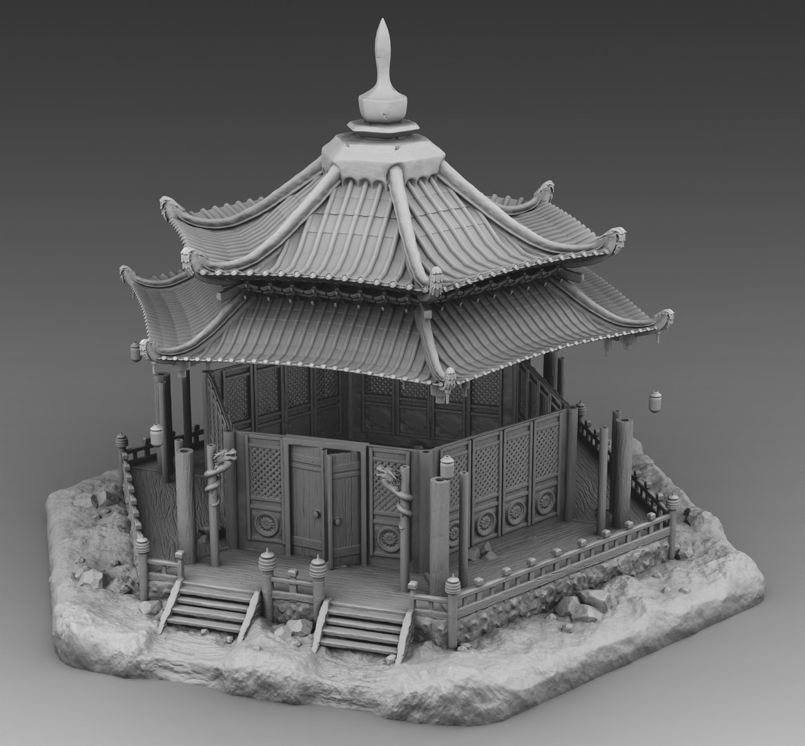 Chinese Round House 3D Model - TurboSquid 1948038