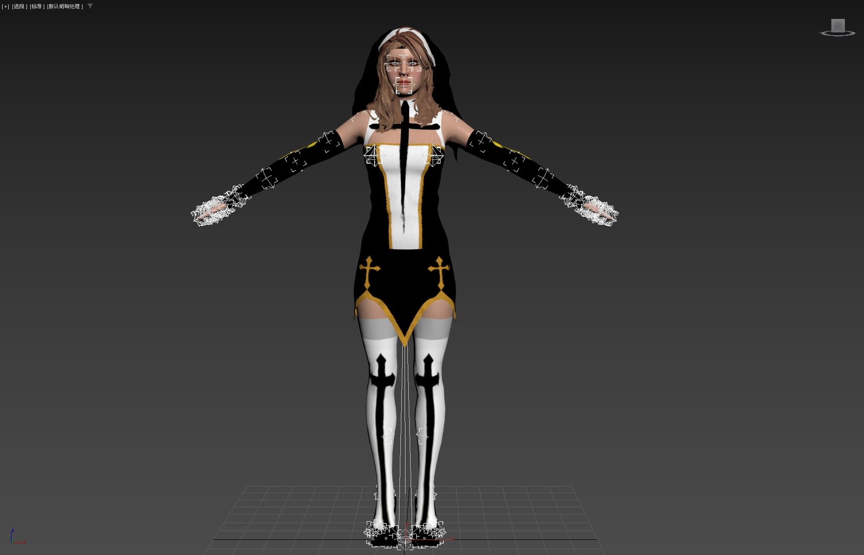 3D Nun Rigged Model - TurboSquid 2337628