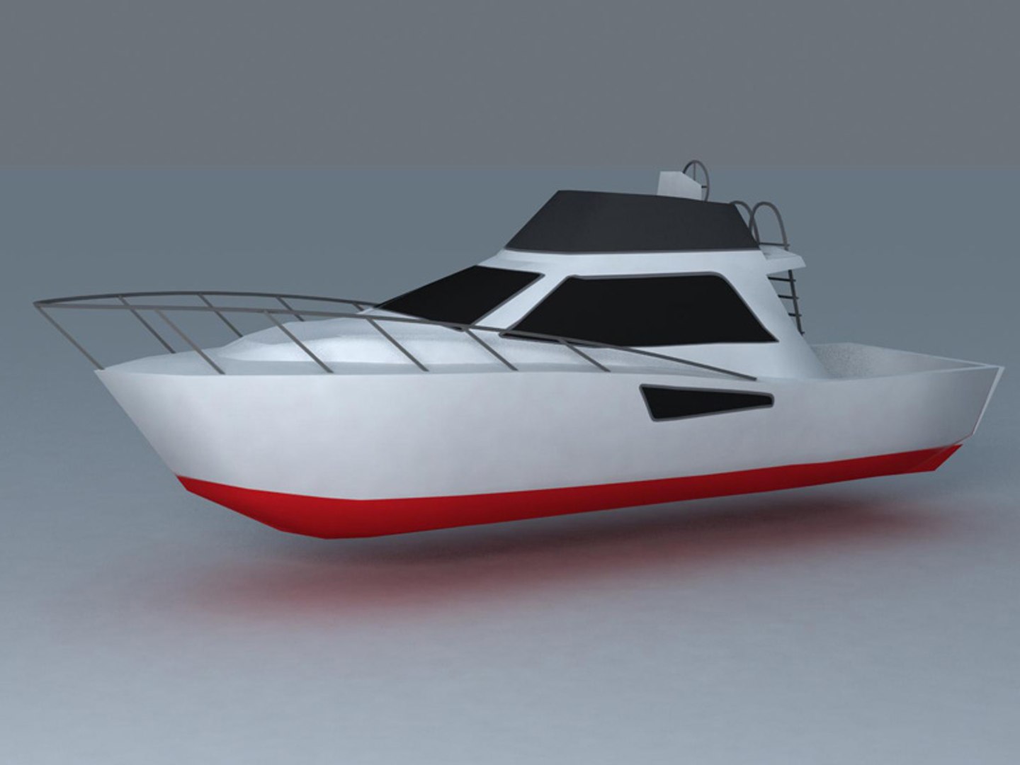 Ready Motor Boat 3d Model