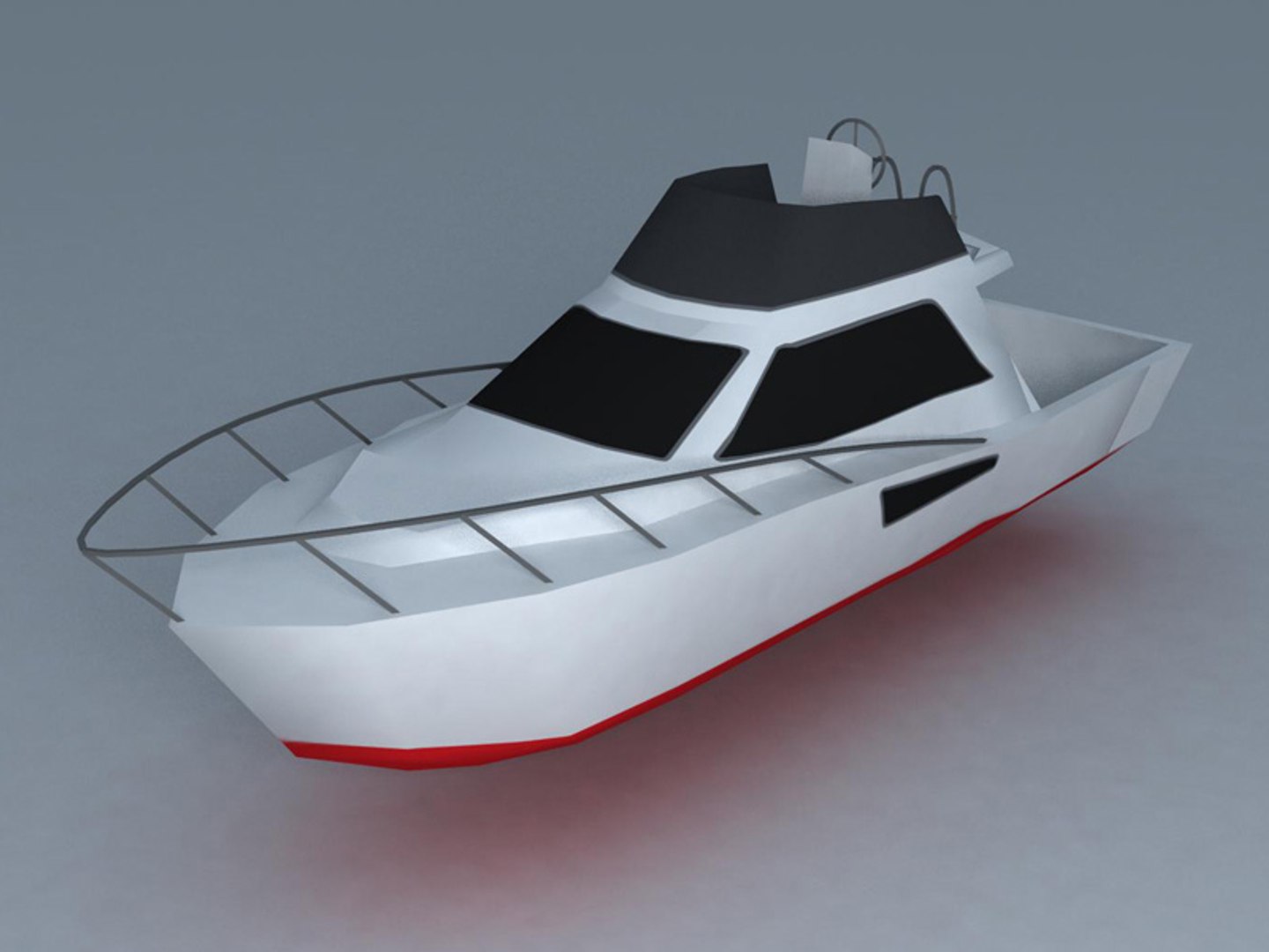 Ready Motor Boat 3d Model