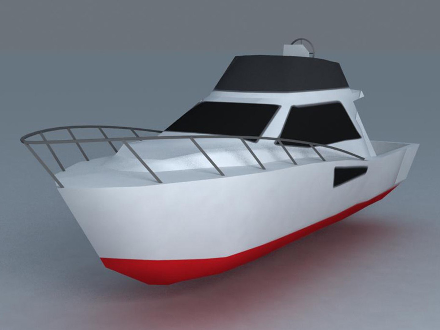Ready Motor Boat 3d Model
